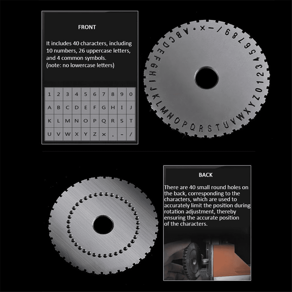 Manual Marking Steel Stamp Wheel Accessories for Nameplate Metal Label ...
