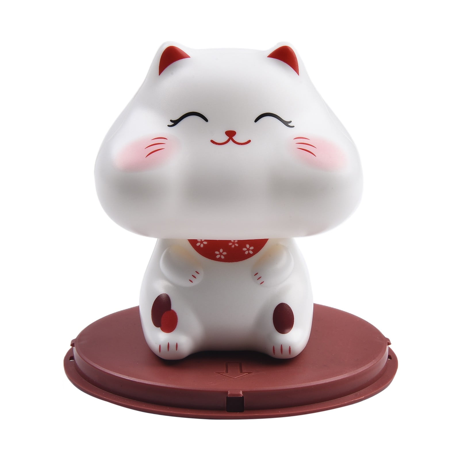 Manual Measurement Deviation Cute Cat Automatic Nodding Solar Powered ...