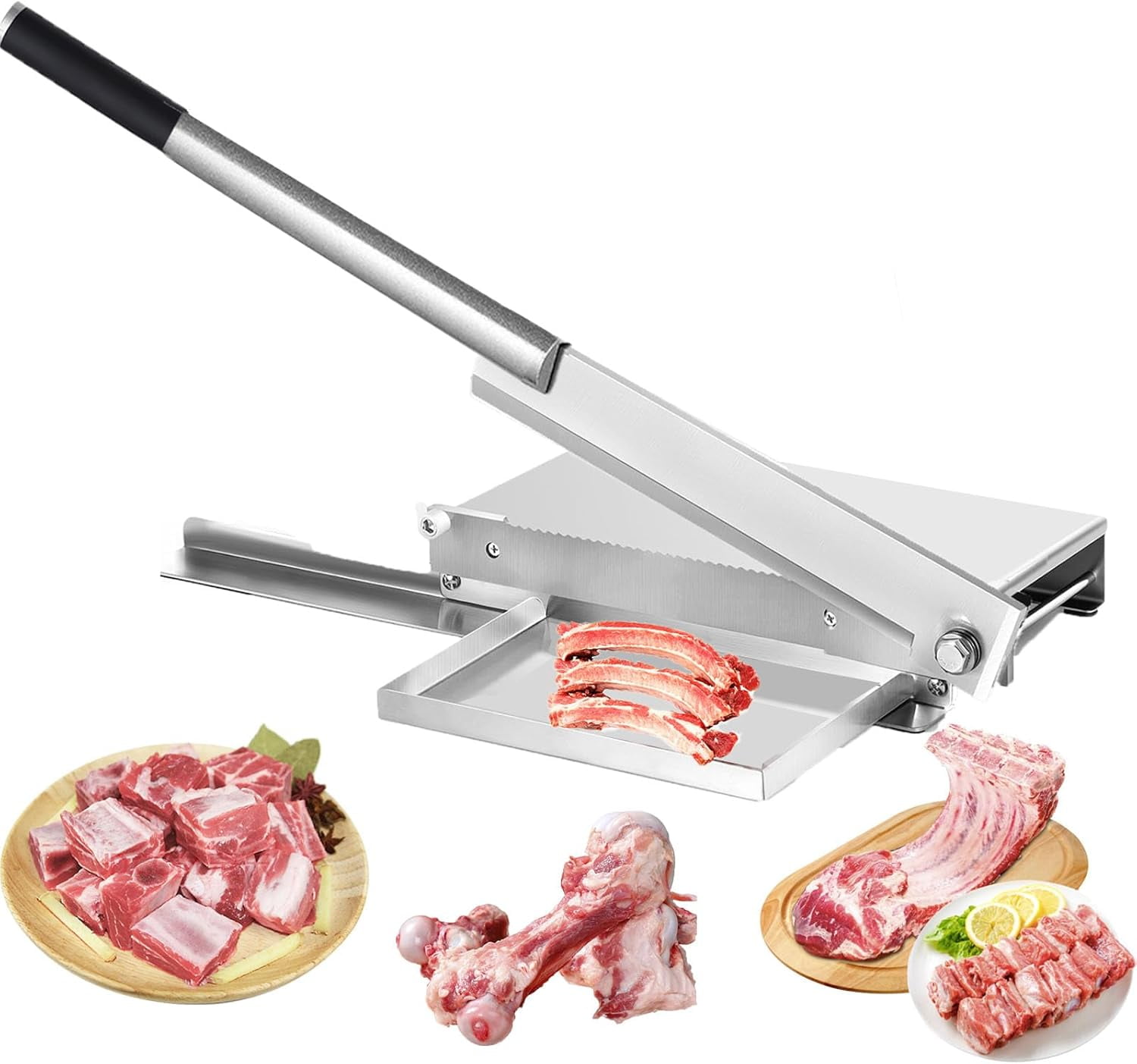 Manual Meat Bone Cutter, Manual Meat Slicer Frozen Meat Cutter Machine ...