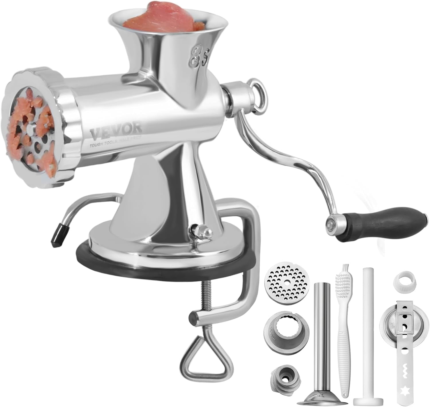 Manual Meat Grinder, 304 Stainless Steel Hand Meat Grinder with Suction ...