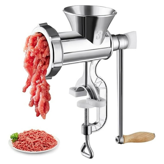 Manual Meat Grinder, Heavy Duty Aluminum Alloy Hand Meat Grinder with ...