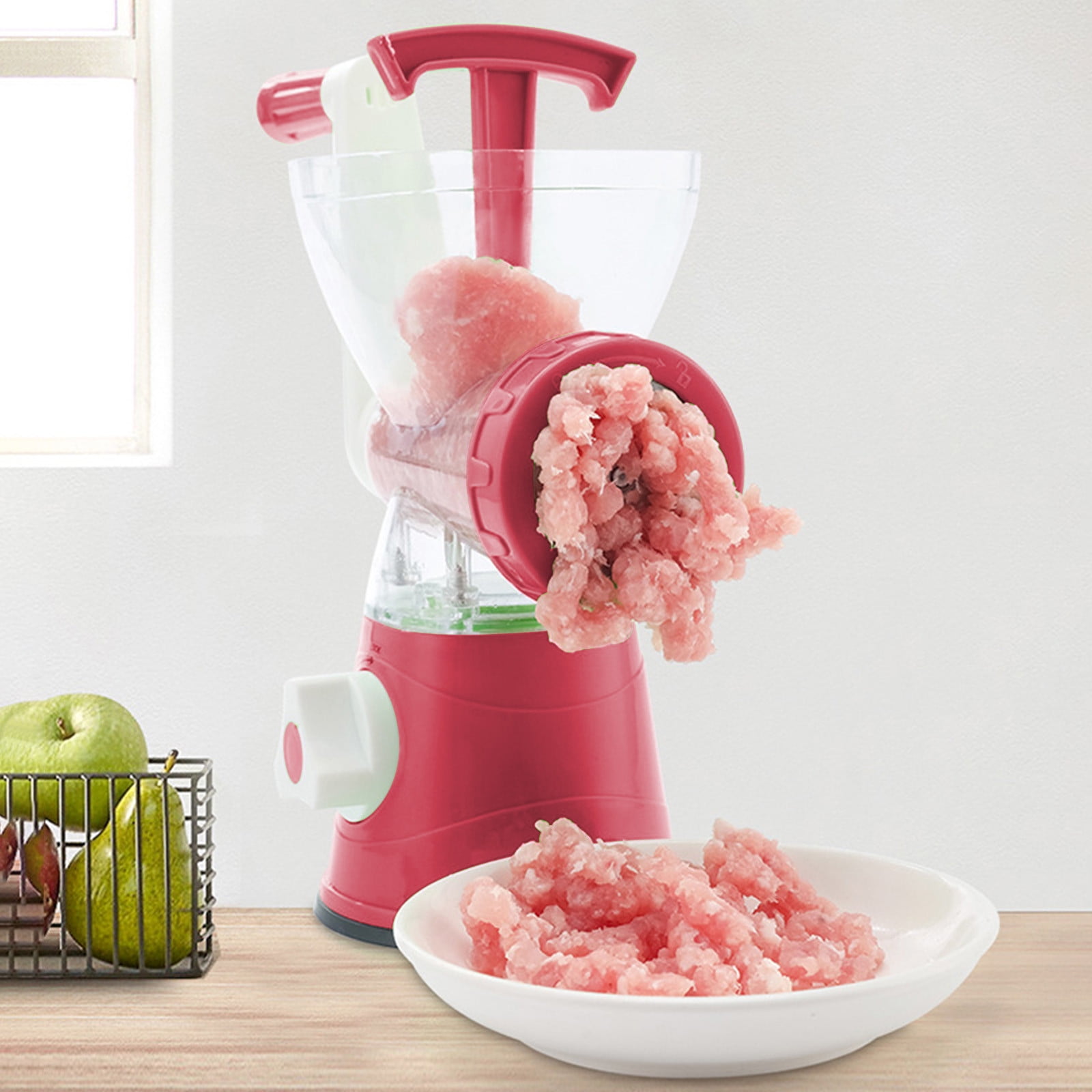 Manual Meat Grinder, Heavy Duty Meat Mincer Sausage Stuffer, 3-in-1 ...