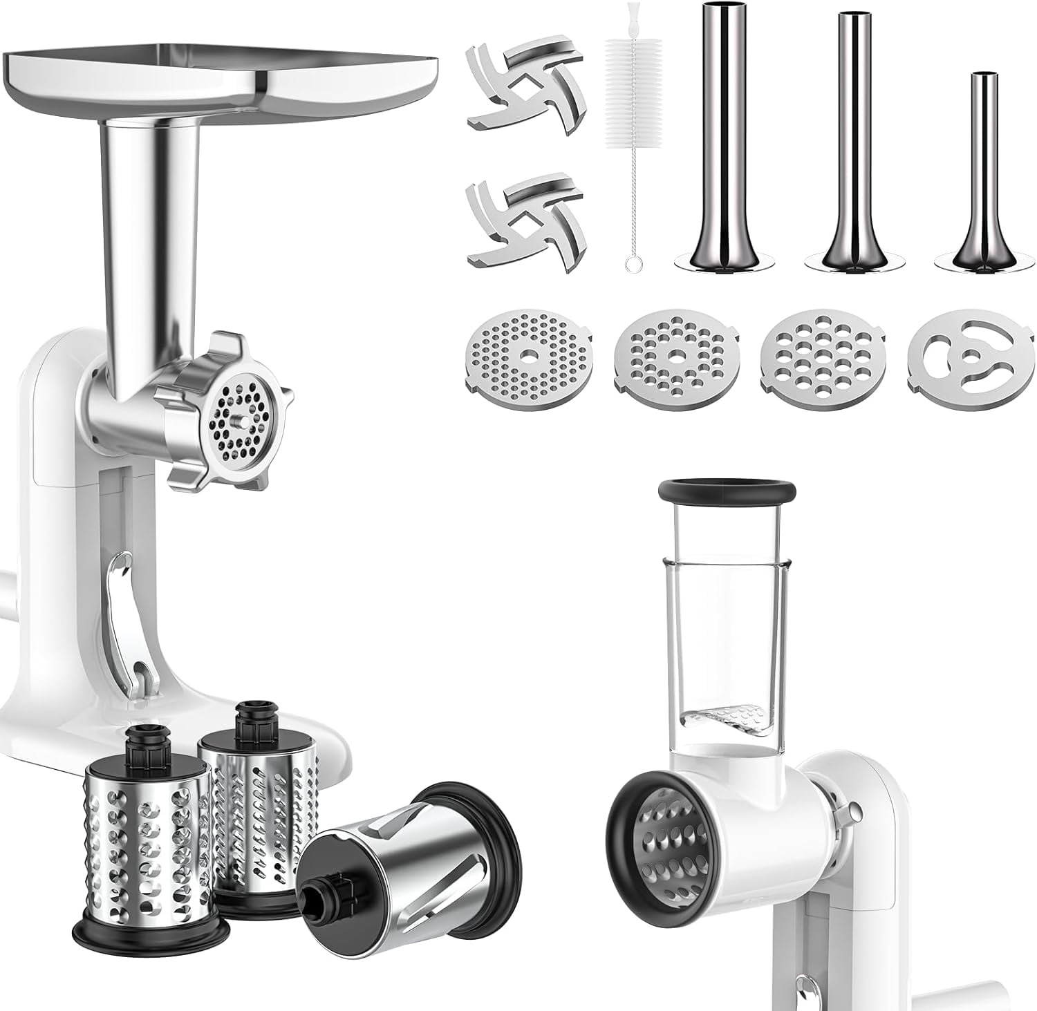 Manual Meat Grinder and Rotary Cheese Grater, Meat Grinder with Sausage ...