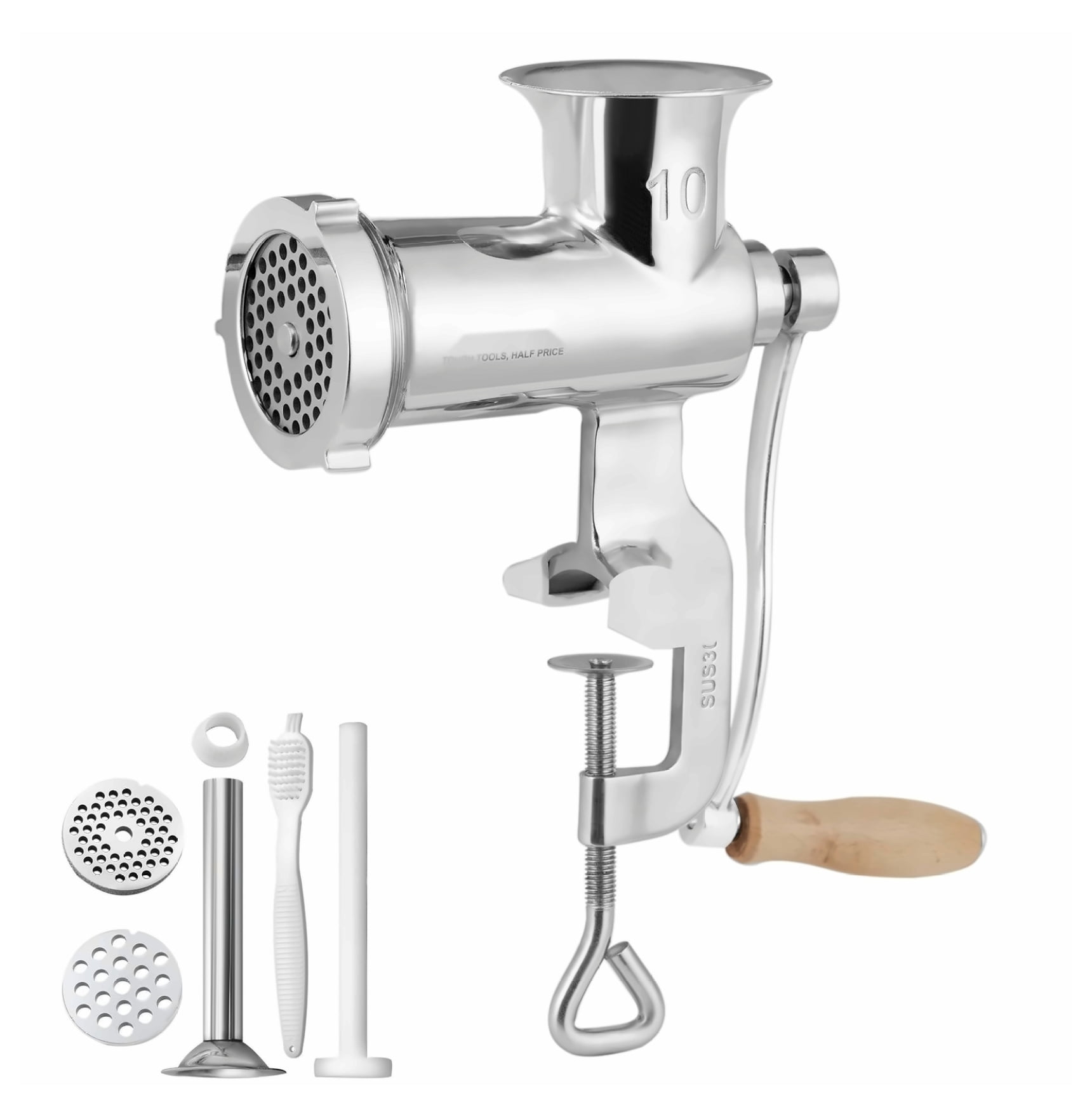 Manual Meat Grinder Stainless Steel - Hand Operated Meat Grinding ...