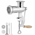 Manual Meat Grinder Stainless Steel - Hand Powered Meat Mincer with ...