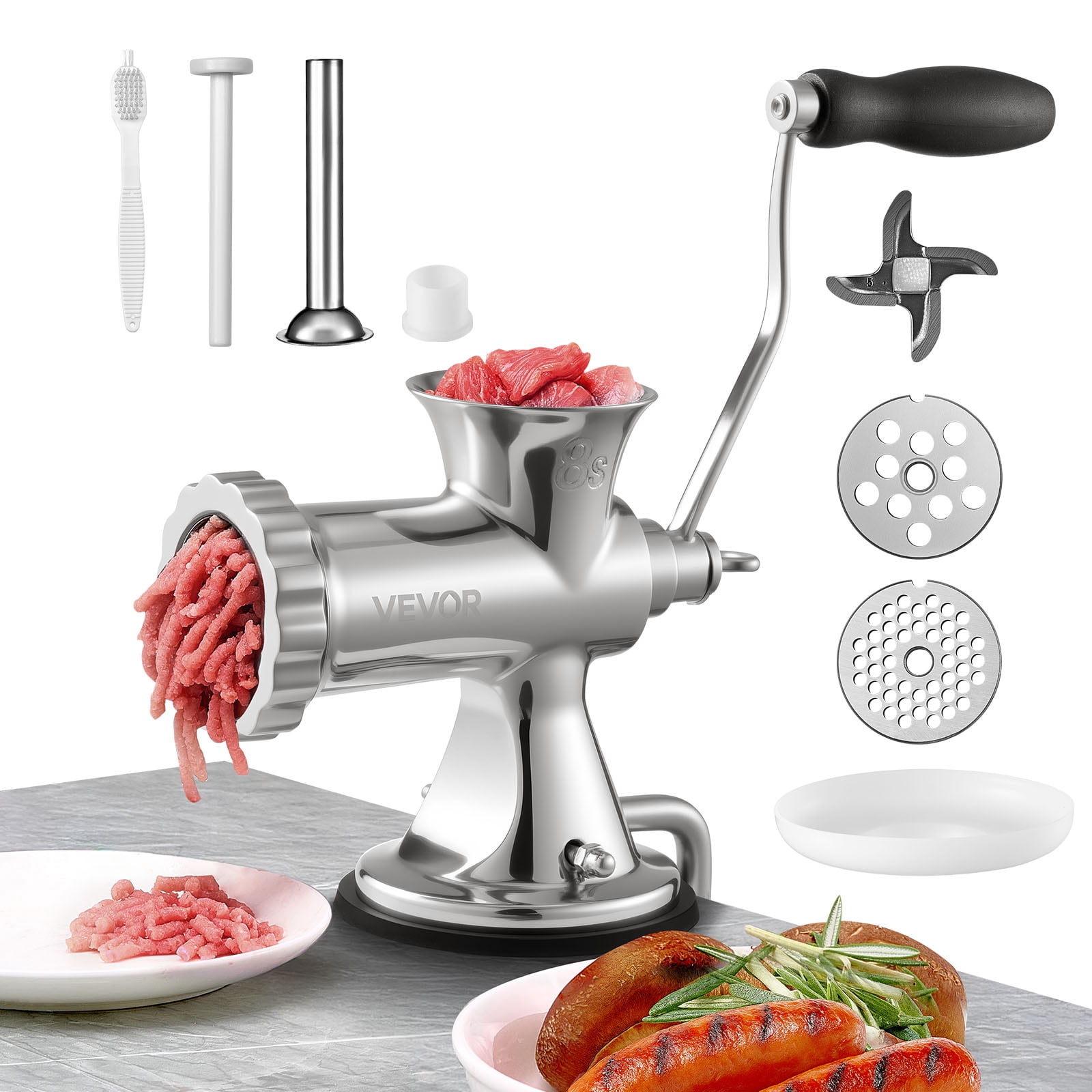 Manual Meat Grinder and Sausage Stuffer Made from 304 Stainless Steel ...