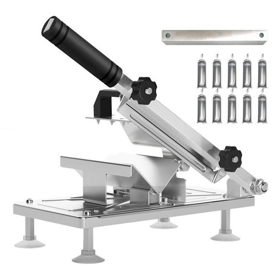 Manual Meat Slicer,Adjustable Thickness, Stainless Steel Food Slicer ...