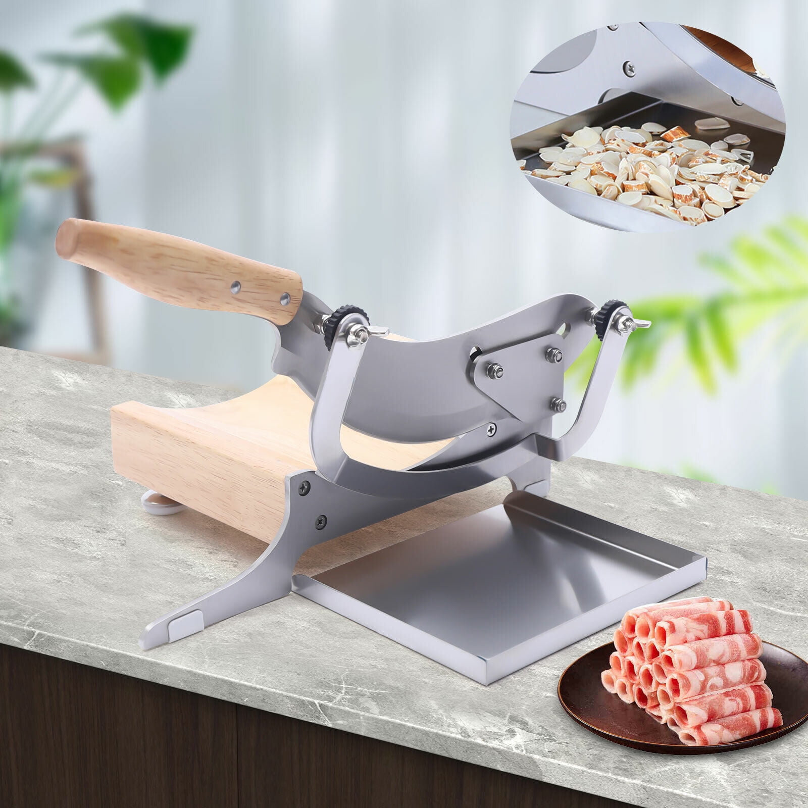 Manual Meat Slicer Beef Mutton Roll Cleaver Hand Slicing Machine ...