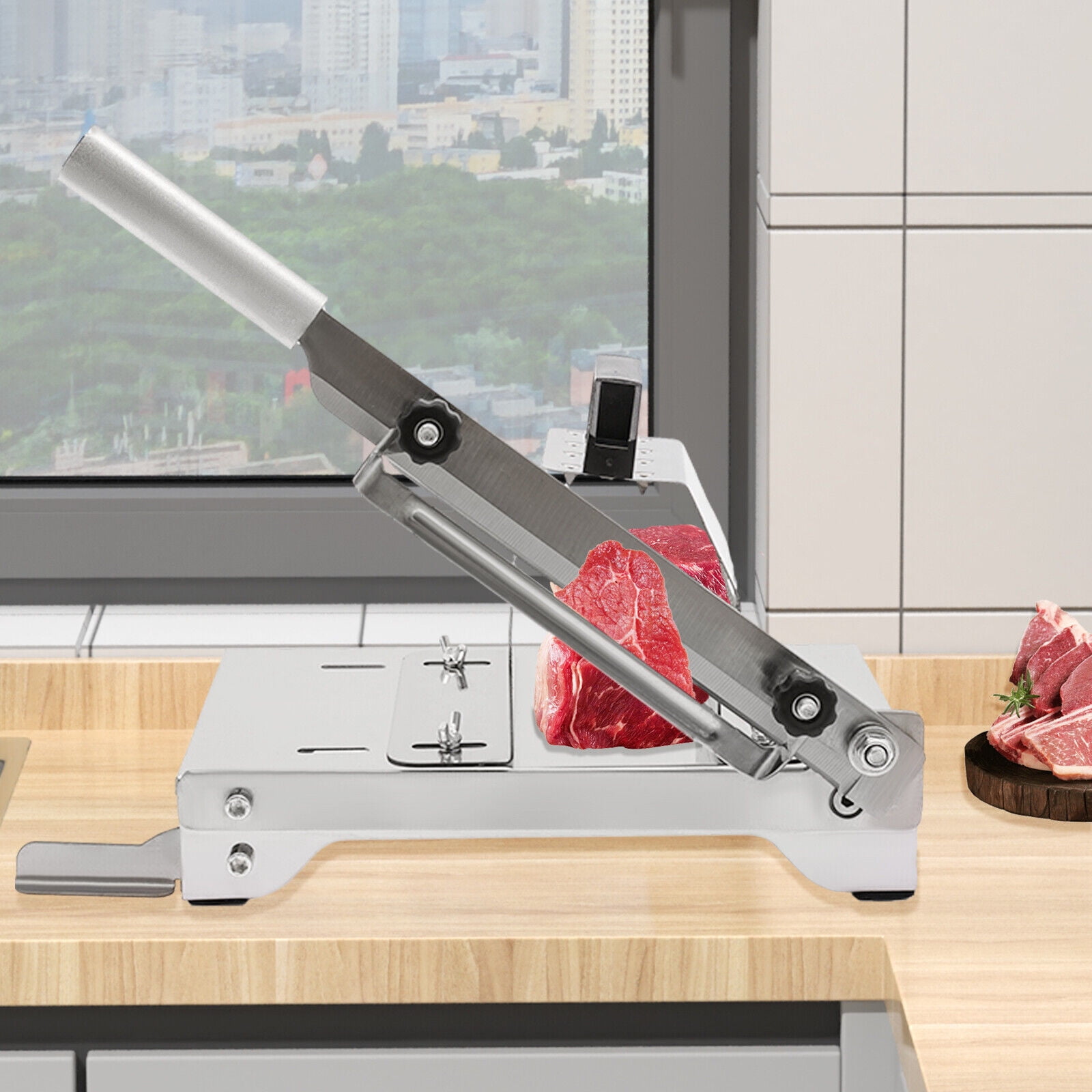Manual Meat Slicer Frozen Meat Beef Bones Cutter Slicing Machine ...