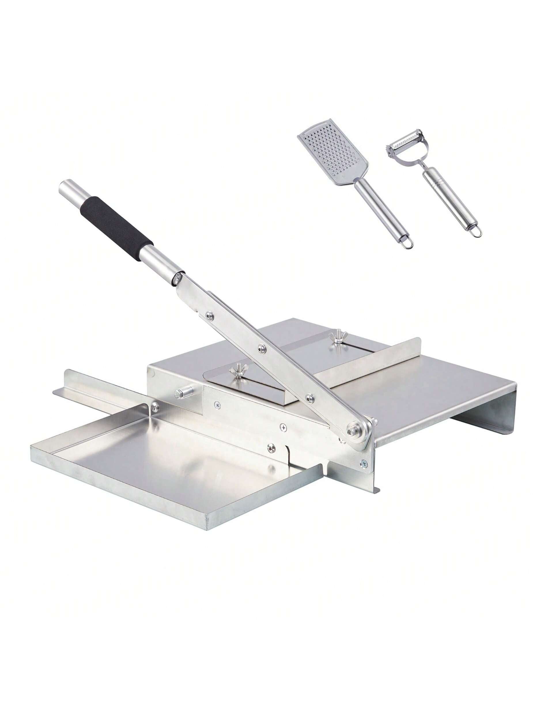 Manual Meat Slicer With 9.5" Stainless Steel Blade, Frozen Meat ...