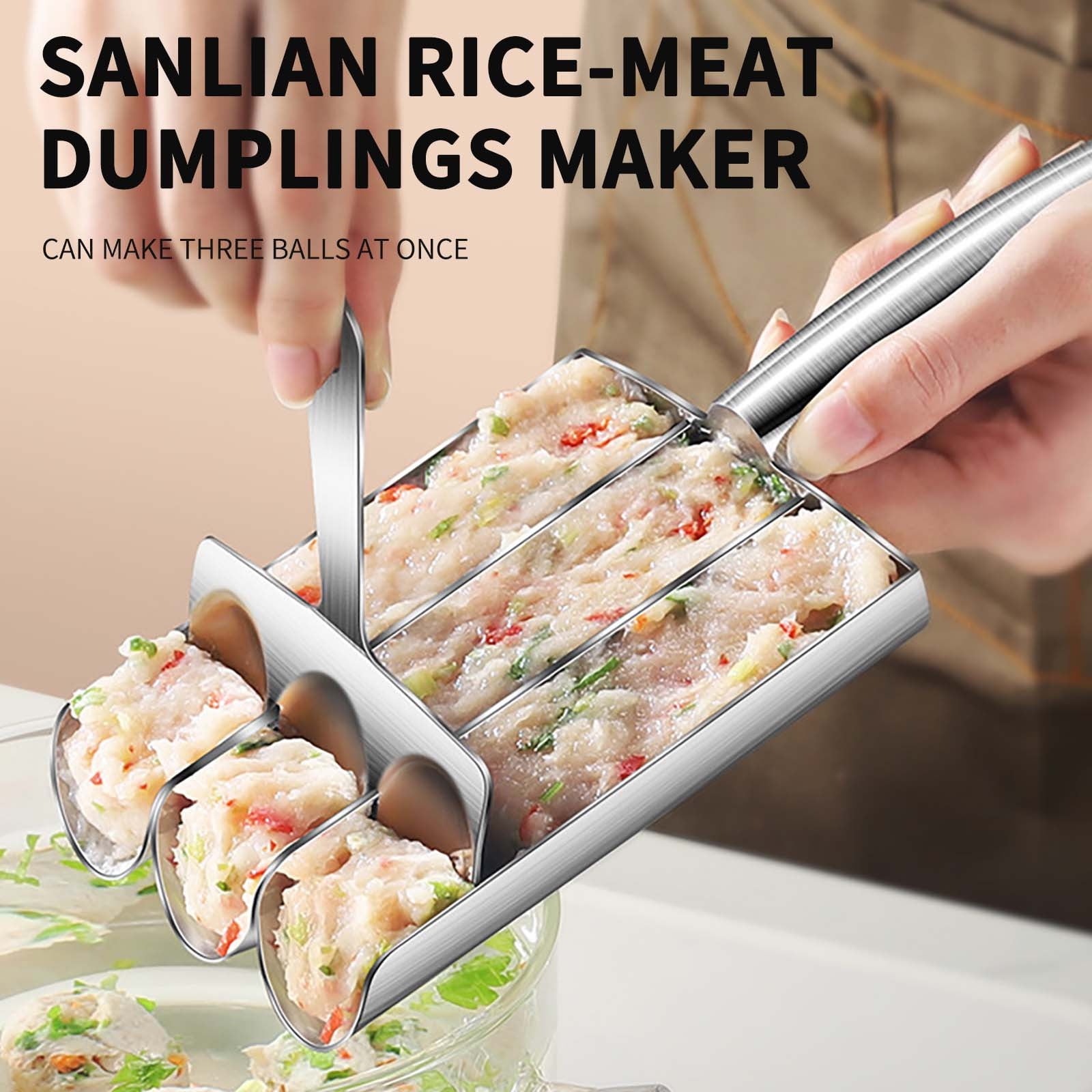 Manual Meatball Maker Household Stainless Steel Meatball Maker Shrimp ...