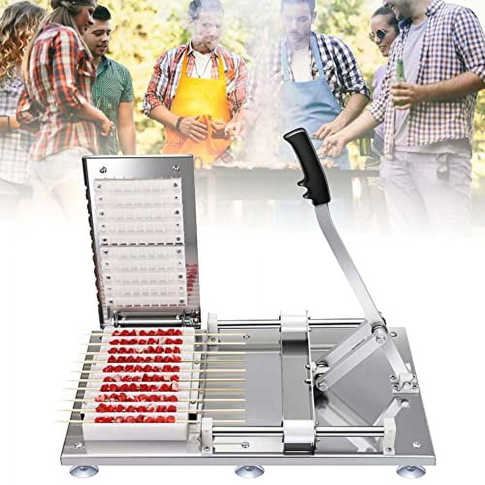 Manual Mutton Kebab Machine 10 Holes BBQ Bamboo Meat Skewer Doner Kebab ...