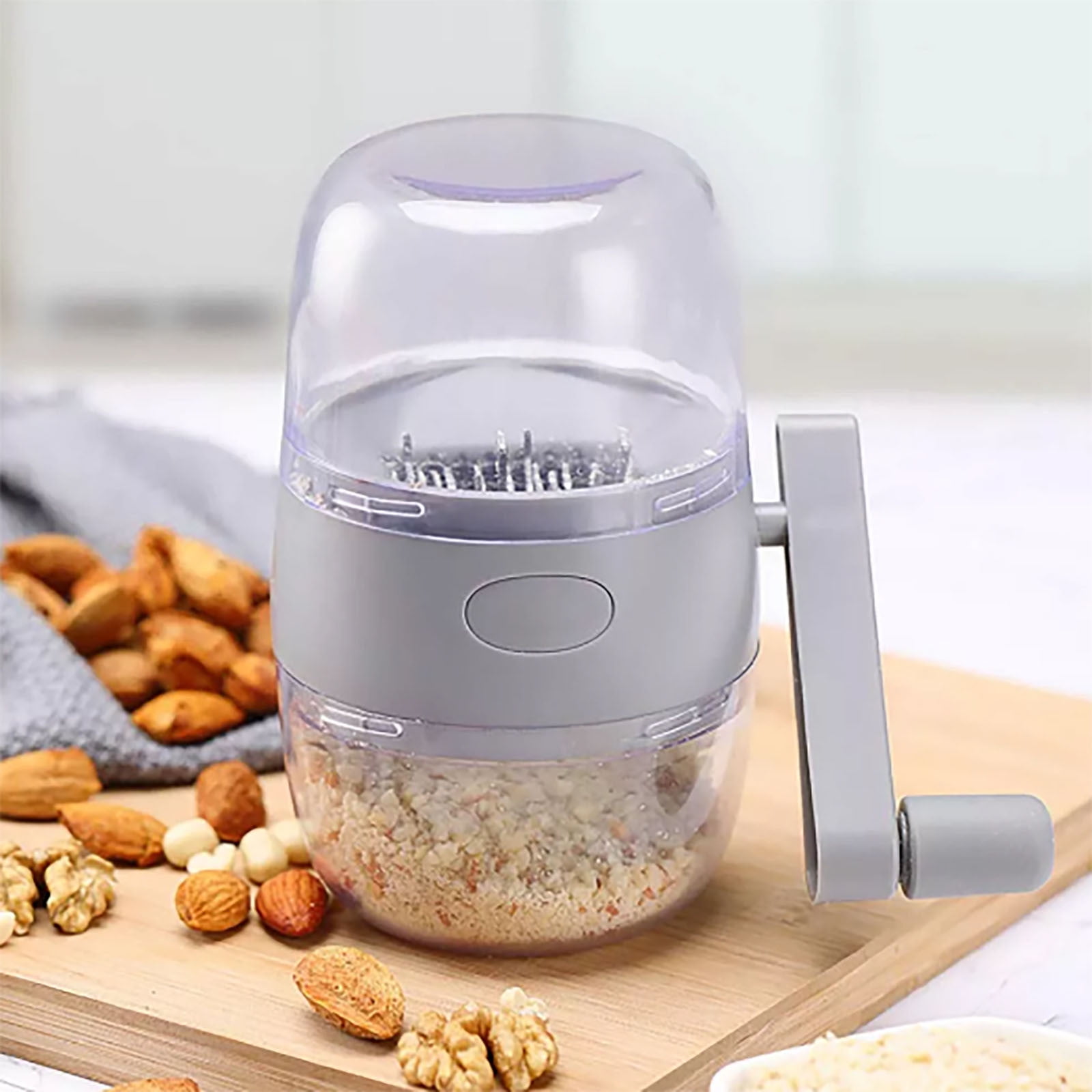 Manual Nut Grinder, Hand-Crank Chopper for Nuts, Garlic, Ginger, Dried ...