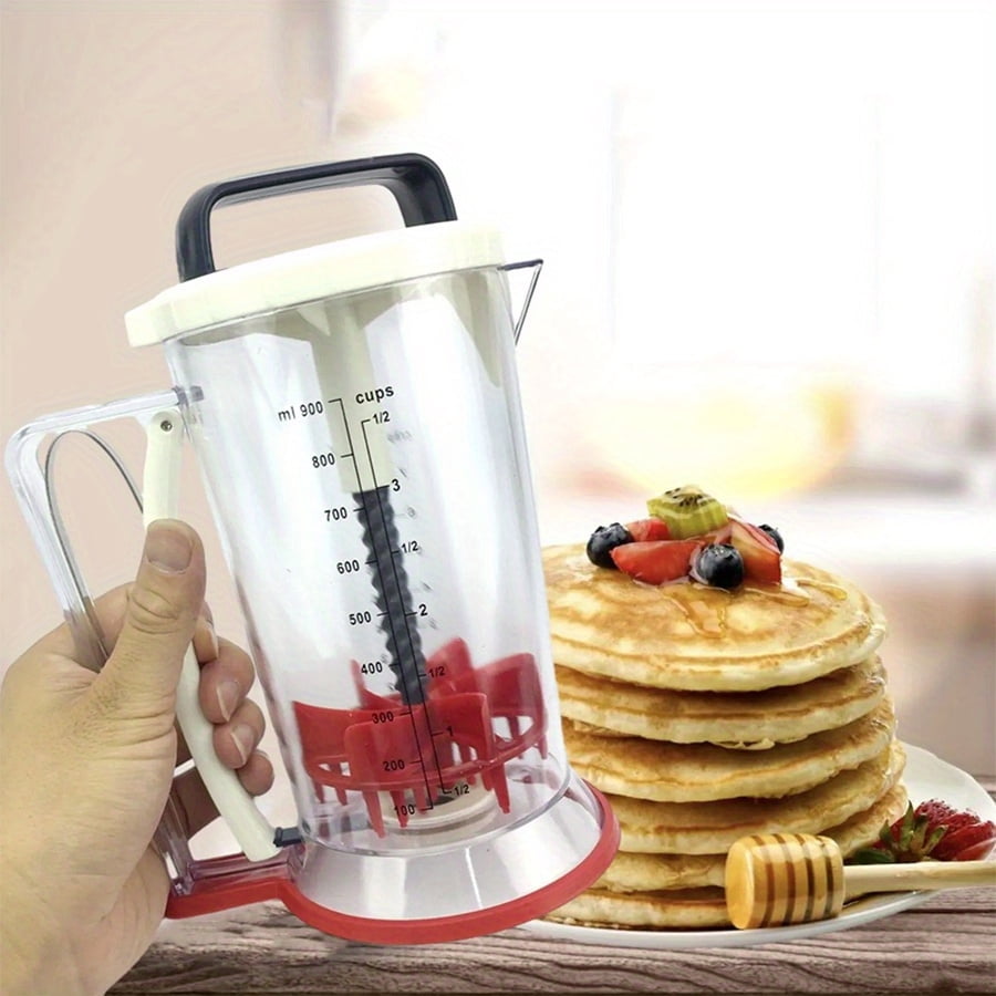 Manual Pancake & Waffle Batter Dispenser with Mixer - Plastic, Perfect ...