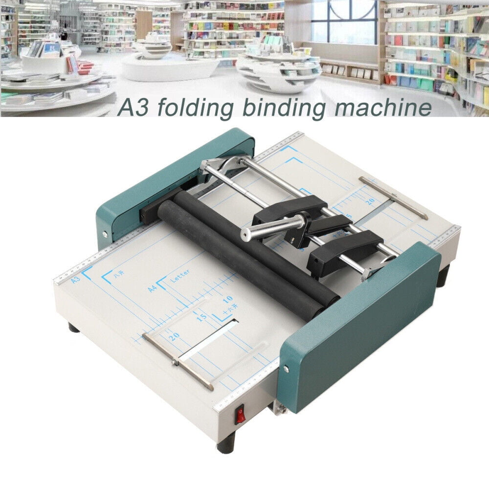 Manual Paper Booklet Binding Folding Machine A3 Staplers Binder Folder ...