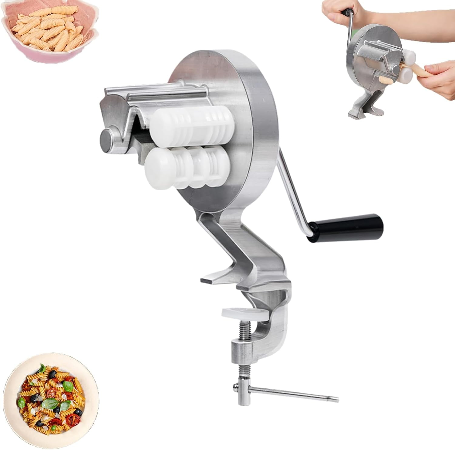 Manual Pasta Machine, Stainless Steel Pasta Maker, Manual Noodle Making ...