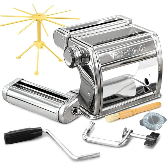 Manual Pasta Maker with Dryer - Multi-Pasta Stainless Steel Italian ...