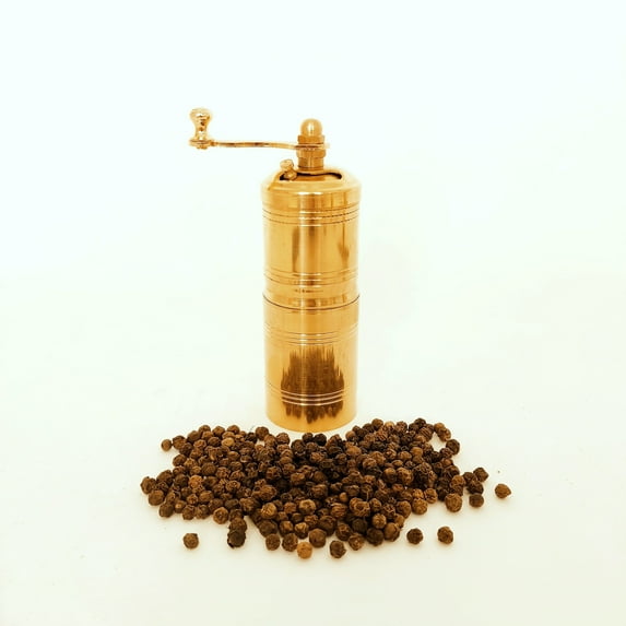 Manual Pepper Mill, Brass Mill, Handmade Grinder, Pepper Grinder, 4.9 ...