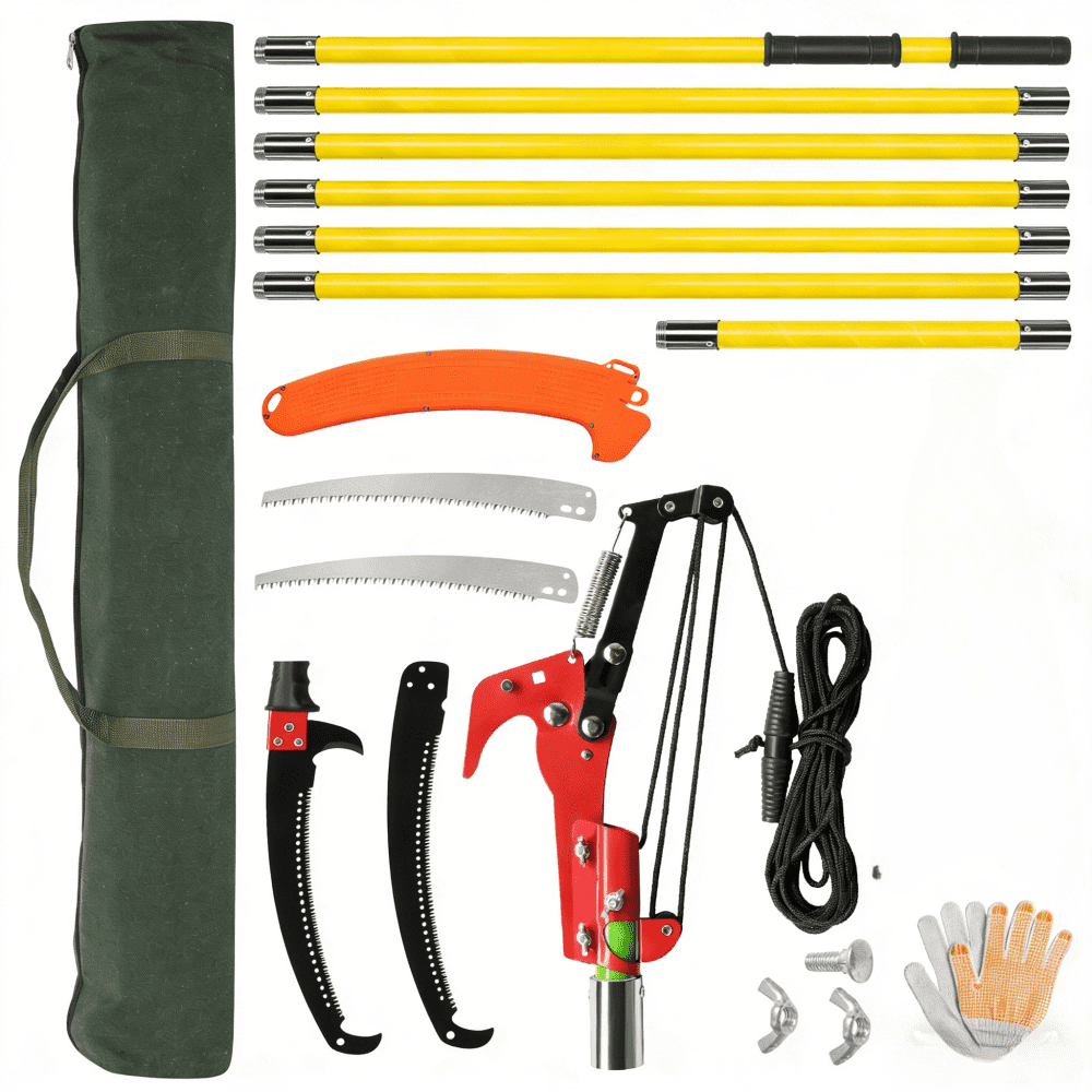 Manual Pole Saw 26 Ft Telescopic Extendable Tree Trimmer Long Reach ...