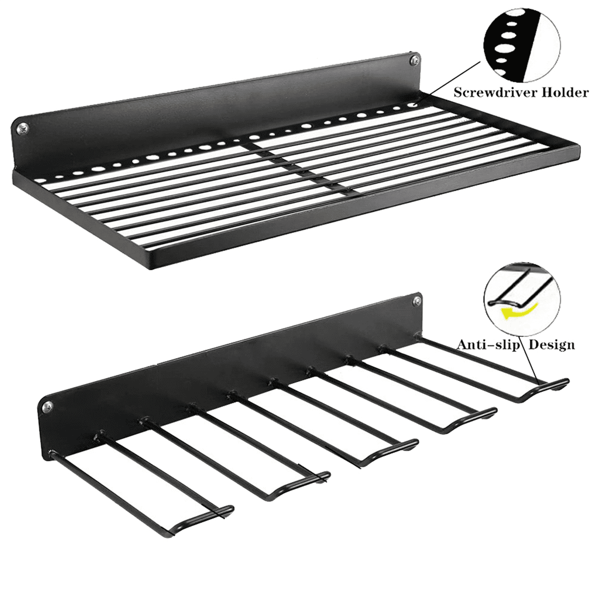 Manual Power Tool Storage Rack Wall, Hanging Floating Tool Rack ...