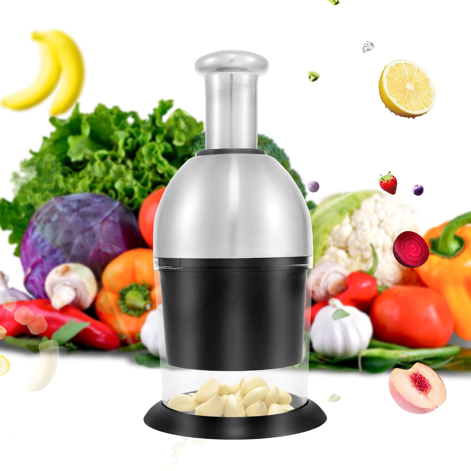 Manual Pressed Chopper Stainless Steel Pressed Garlic Chopper High ...