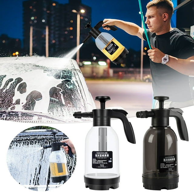 Manual Pressure Foam Sprayer for Car Wash Detailing Garden, 2L Portable ...