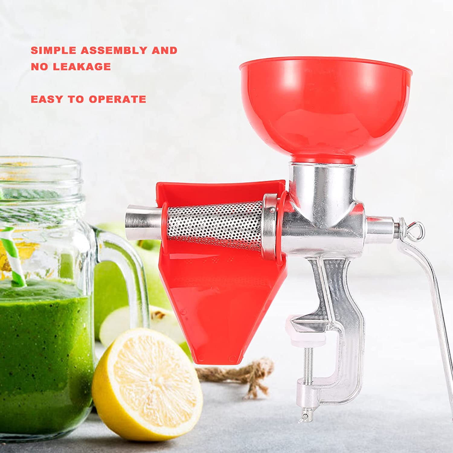 Manual , Professional Tomato Press with Fruit Strainer Accessory Citrus ...