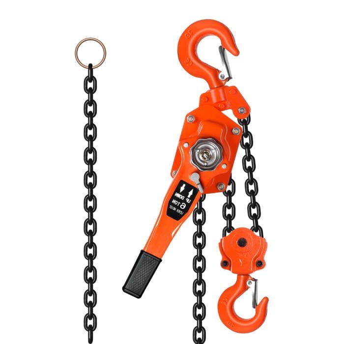 Manual Ratchet Lever Chain Puller Hoist, 6T 13200lbs 20FT Lever Chain ...