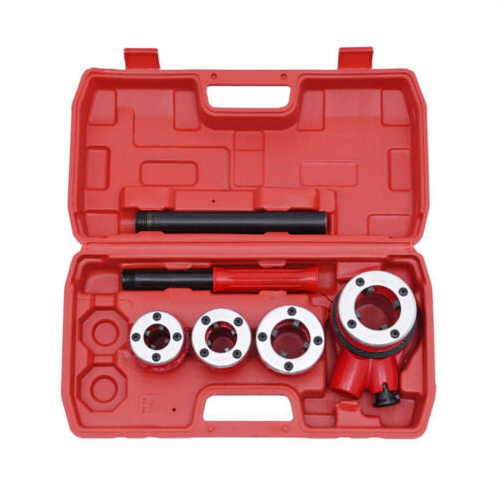 Manual Ratchet Pipe Threading Threader Die Head Handle Set 1/2'' to 1-1 ...