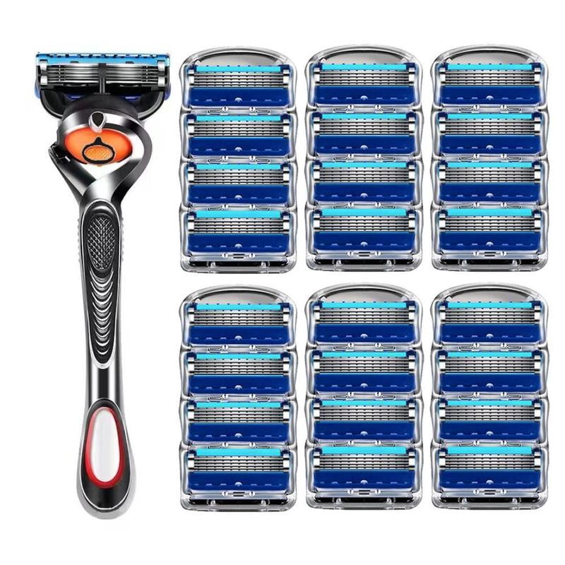Manual Razor Set, 1 Count Razor Holder with Replaceable Heads, Men's ...