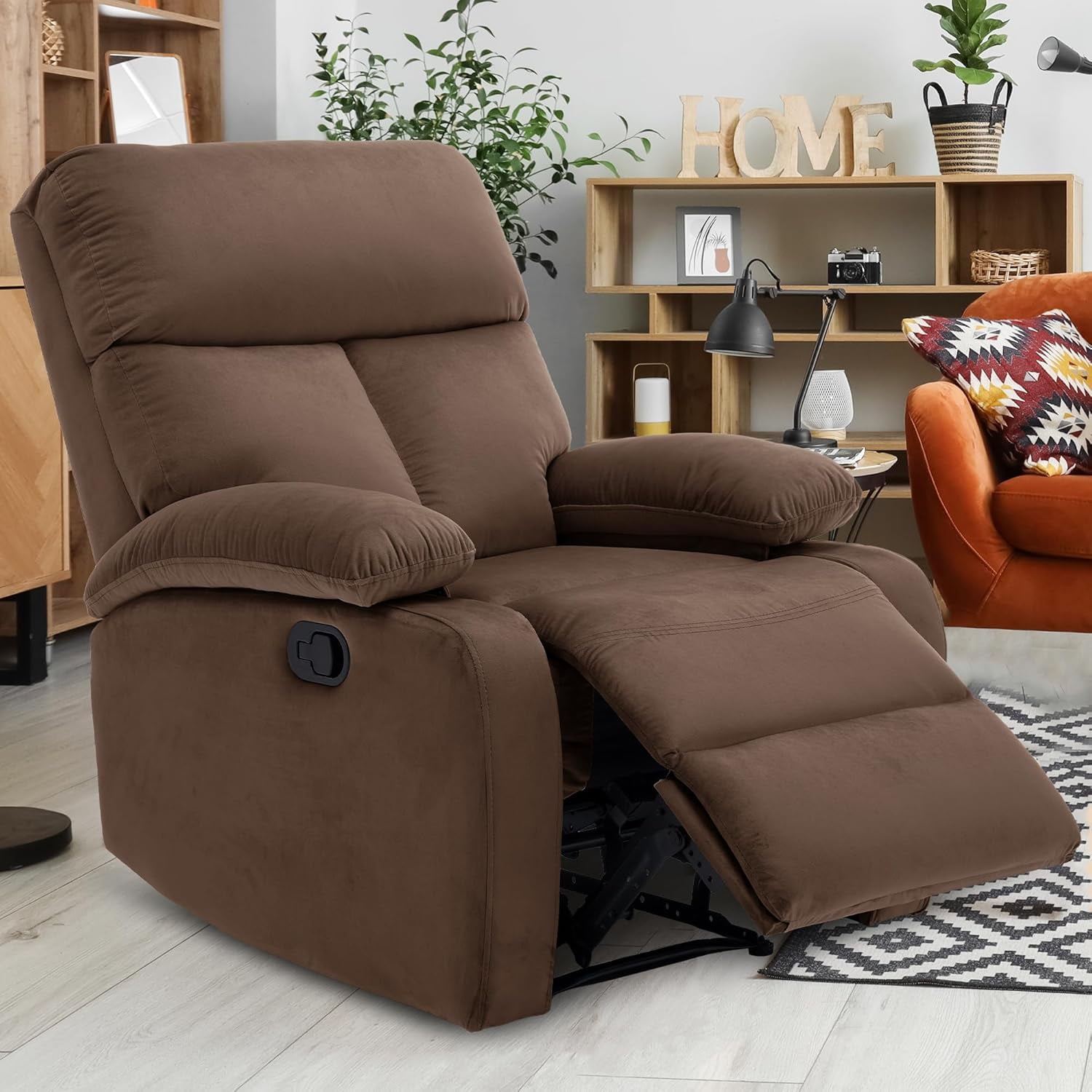 Manual Recliner Chair for Adults, Small Recliners for Small Spaces ...