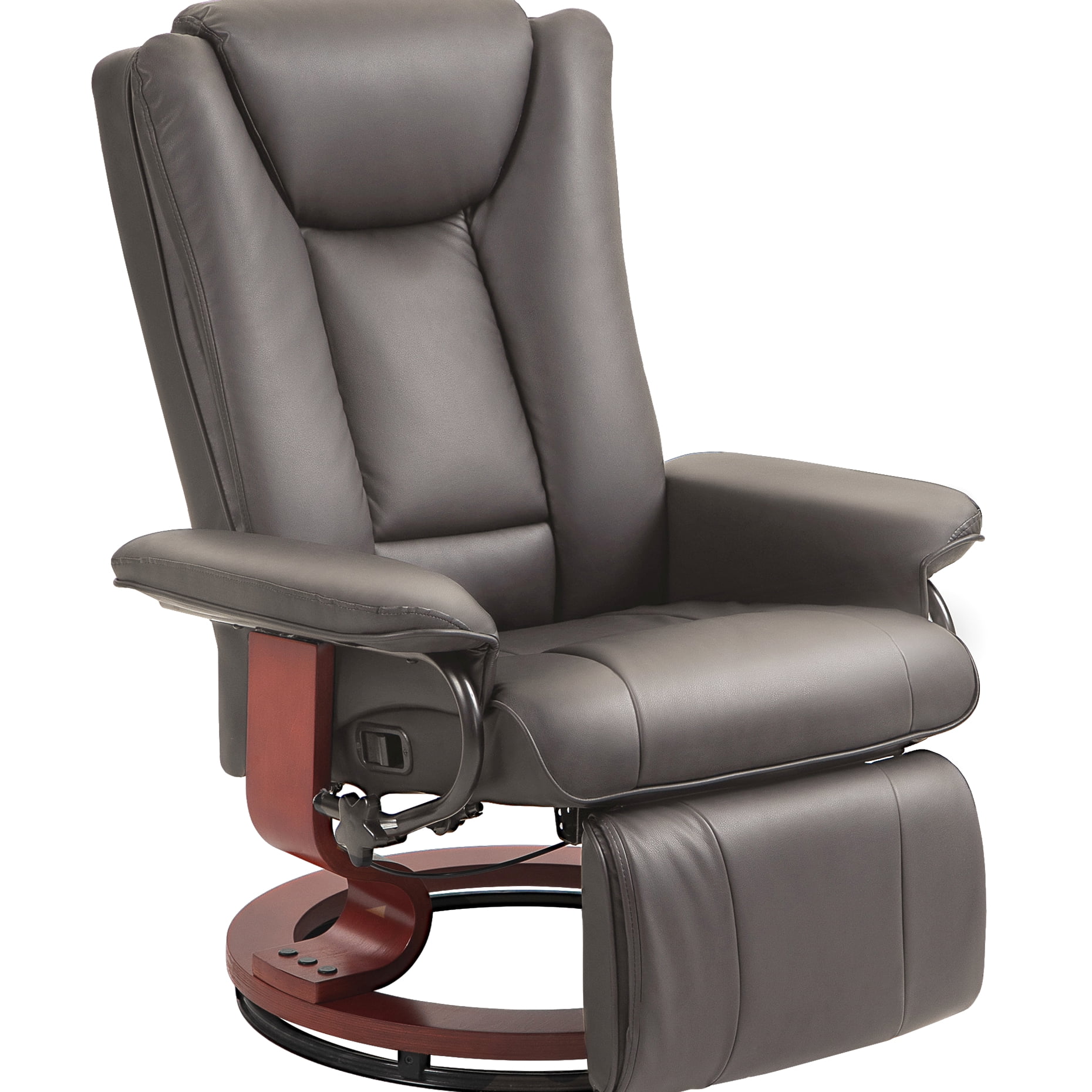 Manual Reclining Chair, Pu Leather, 360° Swivel, Luxury Padding ...