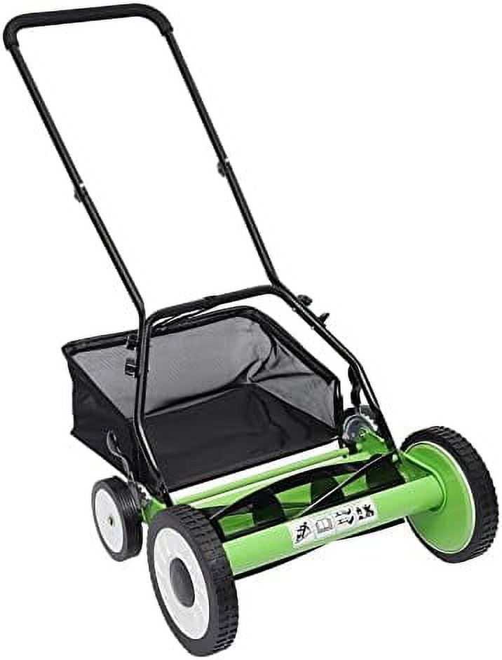 Manual Reel Lawn Mower Adjustable Cutting Handle Height Hand Push ...
