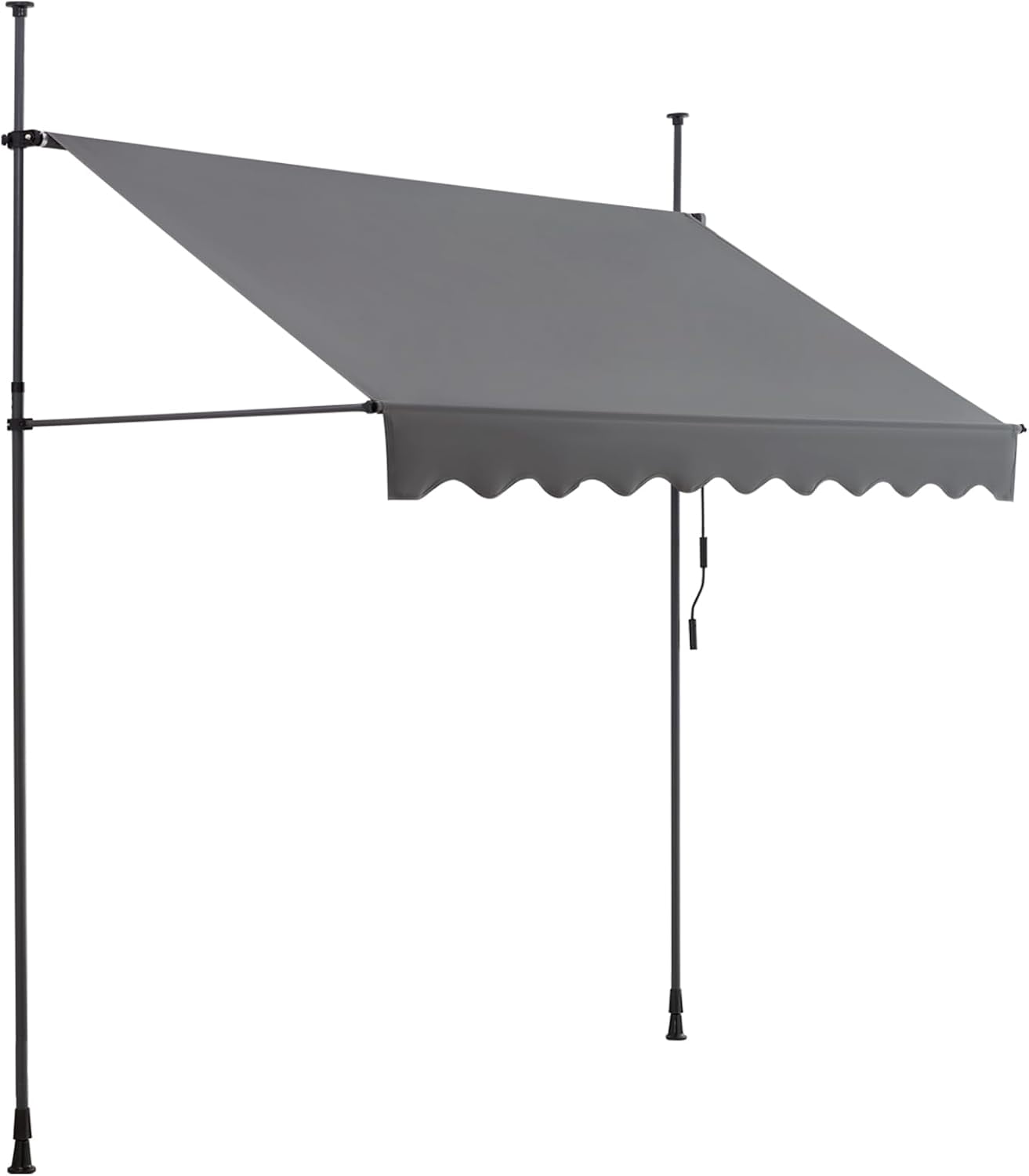 Manual Retractable Awning 118"x 59" Patio Awning Retractable Outdoor ...