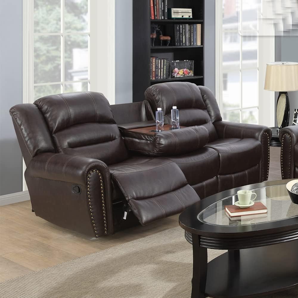 Pon Living Furniture Inc Rivet Decorate Contemporary Breathable Leather ...