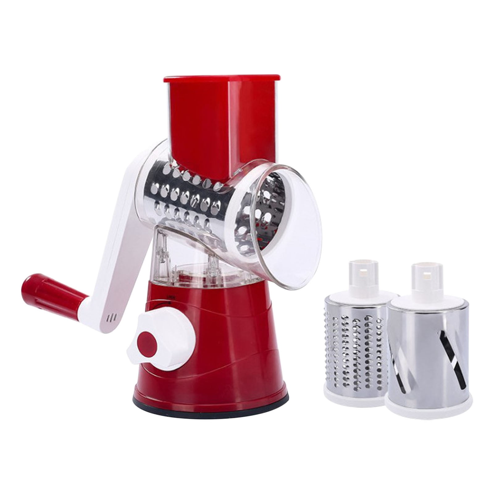 Manual Rotary Cheese Grater with 3 Interchangeable Blades ...