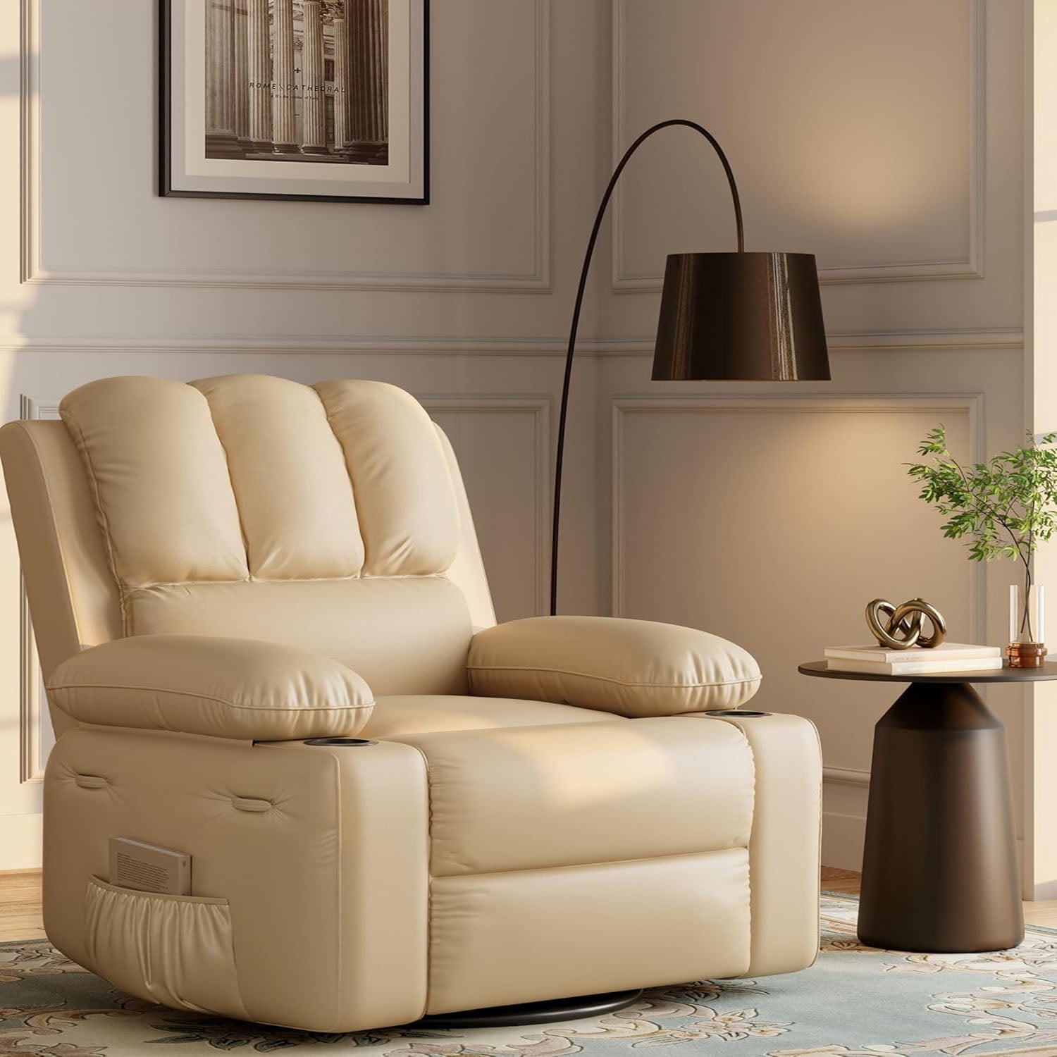 Manual Rotating Sofa: Cf8011 Pu Material. 56 Seat Width Rocking Chair ...