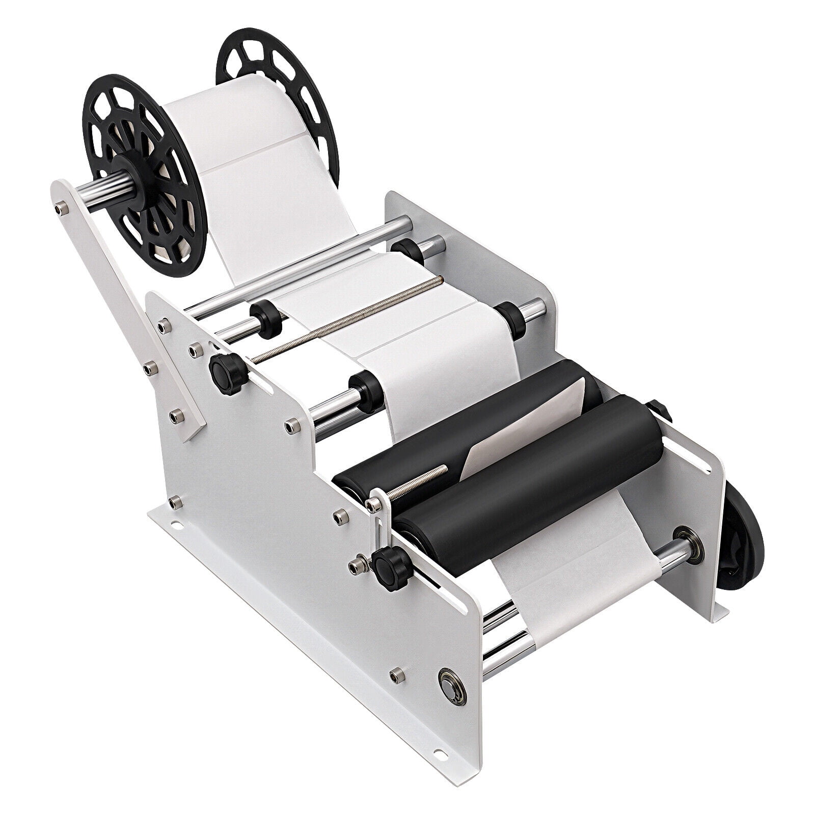 Manual Round Bottles Labeling Machine White Desktop Bottles Labeller MT ...