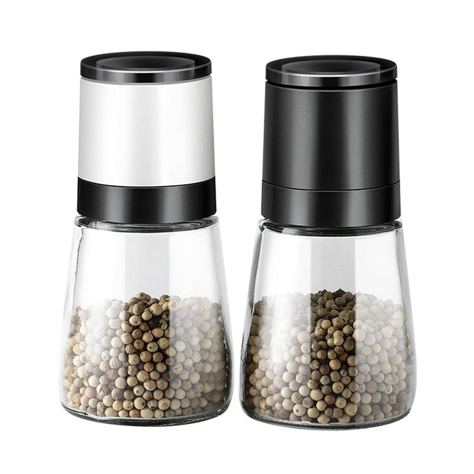 Manual Salt Pepper Grinder Transparent Glass Grinder Peppercorn Grinder ...