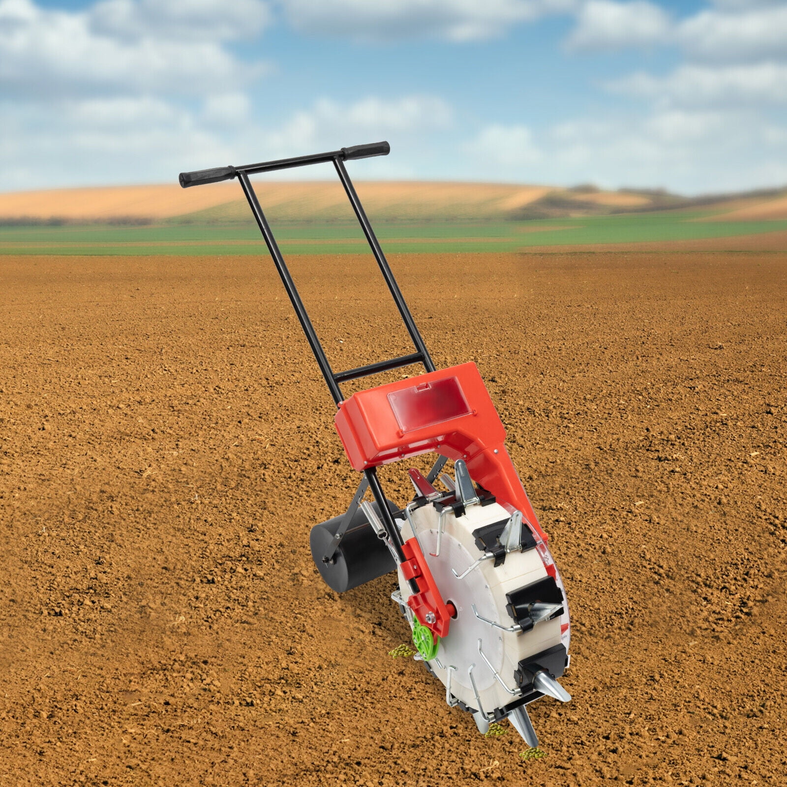 Manual Seeder Machine Hand Push Roller Soy Corn Carousel Precision ...