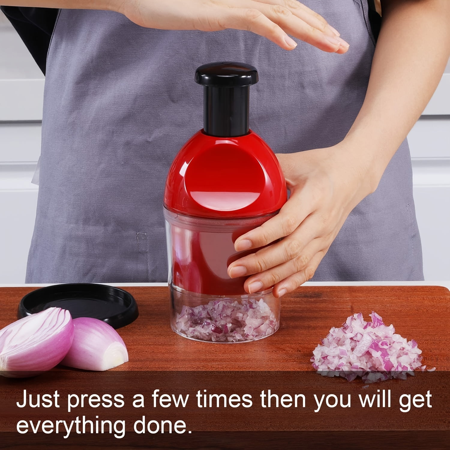 Manual Slap Vegetable Dicer Chopper with Stainless Steel Blades ...