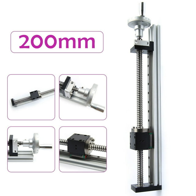 Manual Sliding Table Linear Rail Guide Slide Actuato W/ Handwheel 200mm (8 in) - Walmart.com