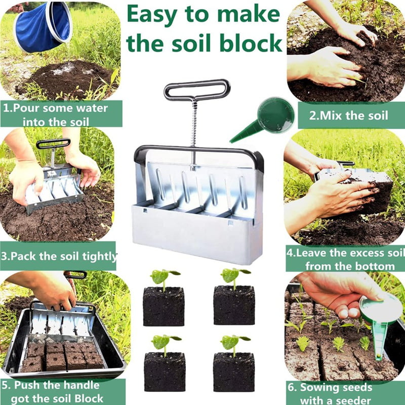 Manual Soil Block Maker Manual Clod Maker Soil Retarder Garden Garden ...