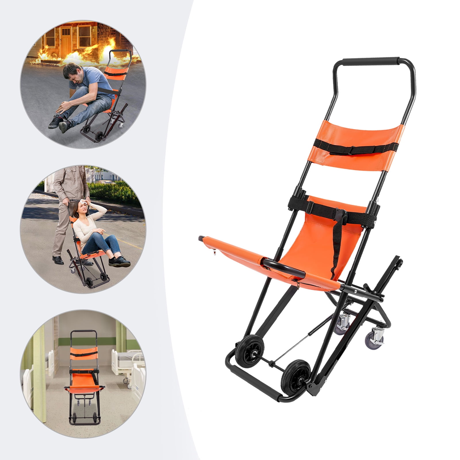 Manual Stair Chair, Foldable Emergency Stair Chair with Wheels ...