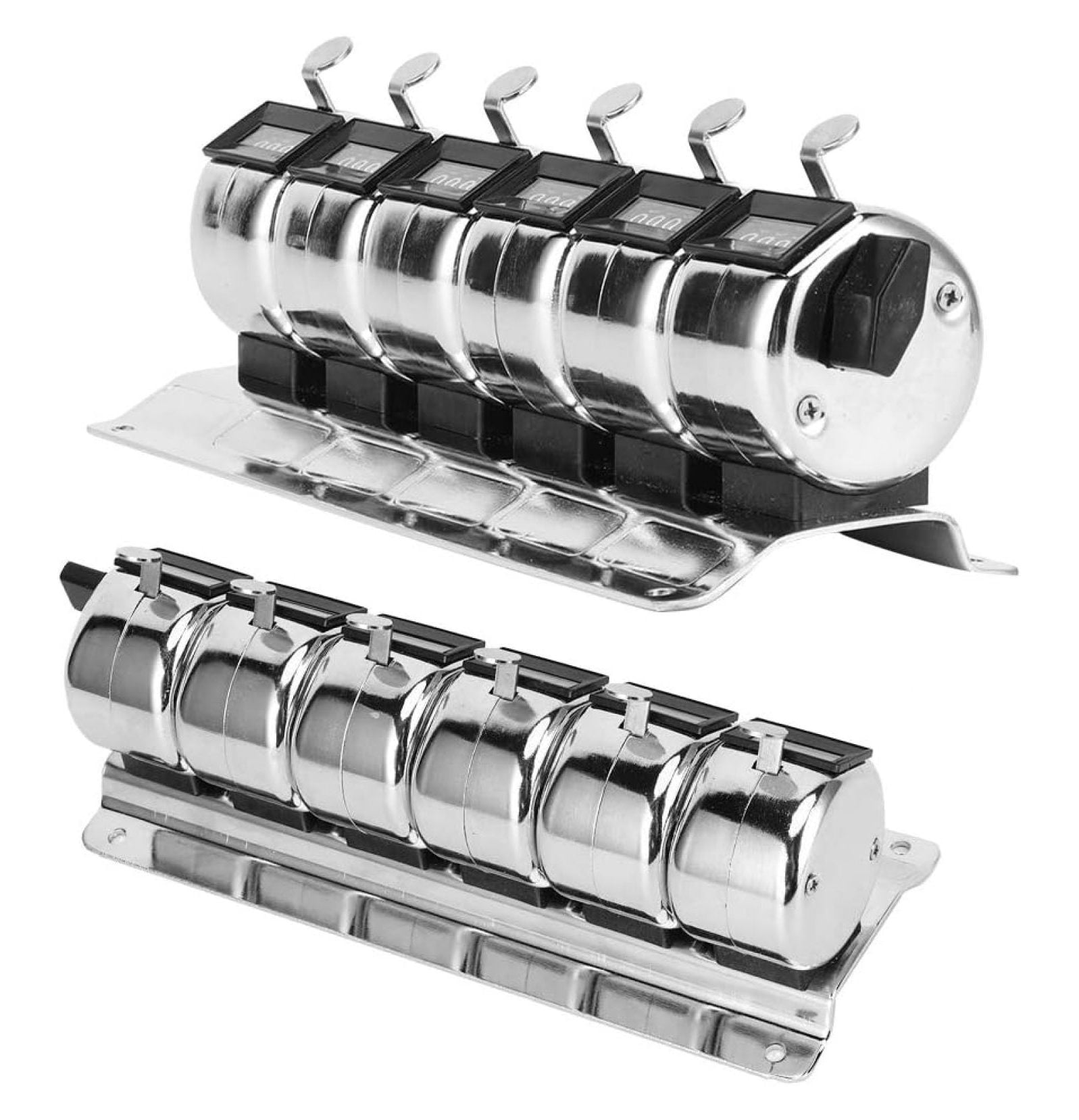 Manual Tally Counter Metal Mechanical Counter 4Digit Conjoined 6 Units ...