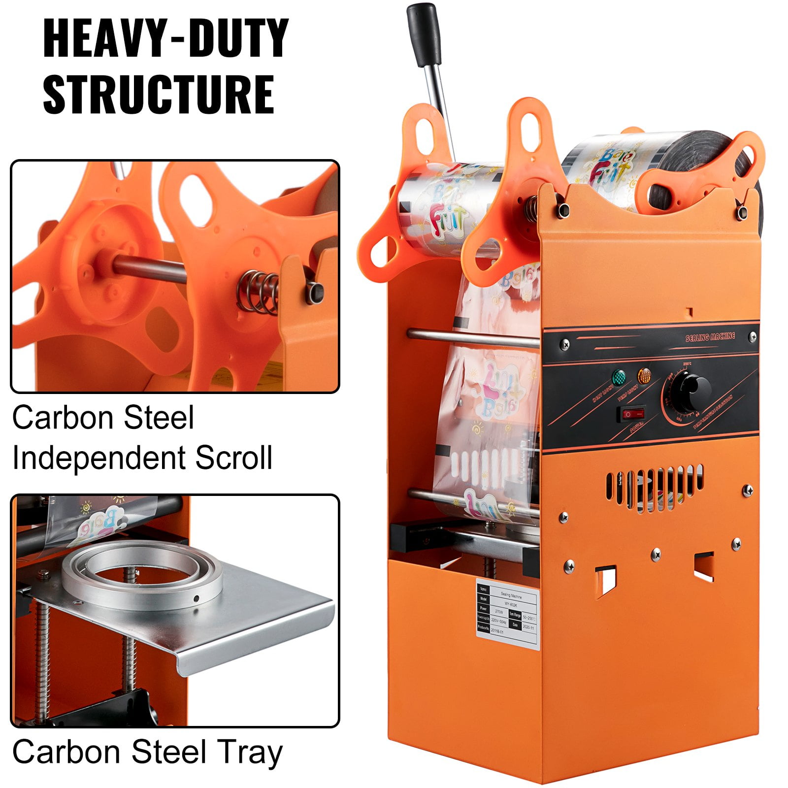 Manual Tea Cup Sealer Machine 300-500 Cup/h Manual Boba Tea Sealer ...