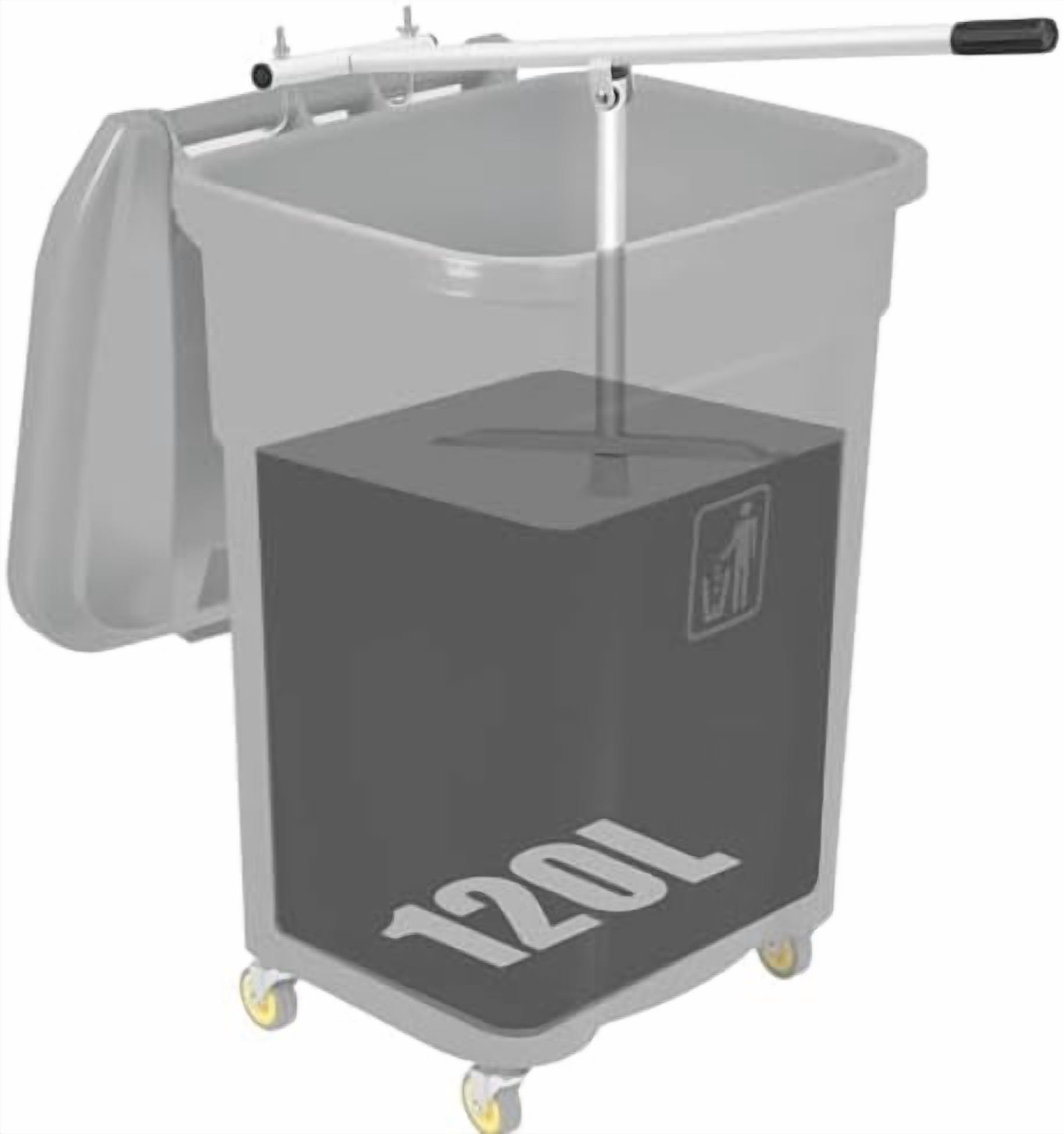 Manual Trash Compactor Mini, 120L Home Manual Garbage Compressor w/X ...