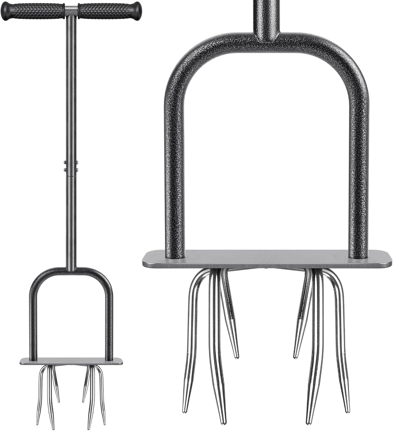 Manual Twist Tiller, All-Steel Garden Claw Cultivator with 6 Curved ...