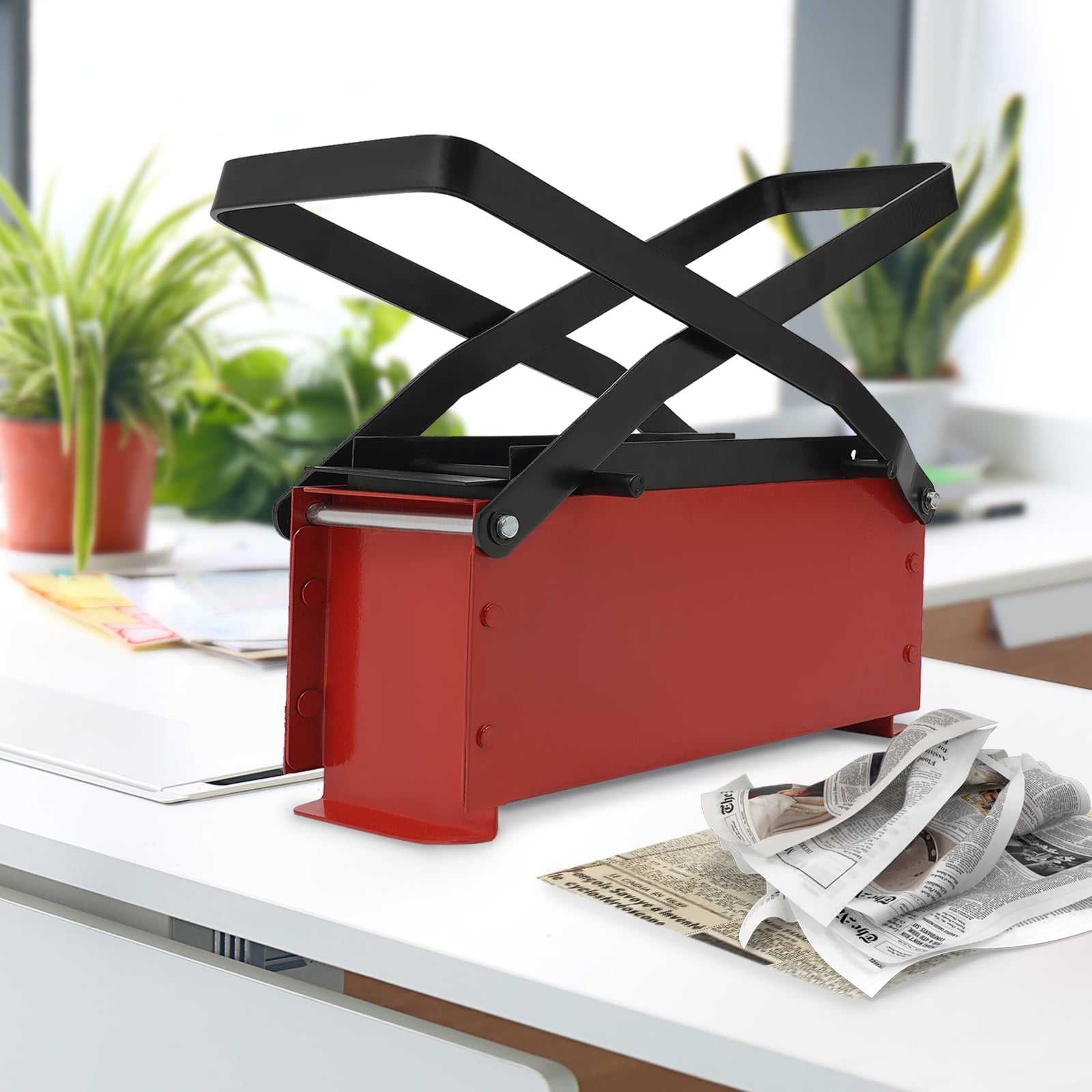 Manual Waste Paper Brick Maker - Durable Carbon Steel Press for Eco ...