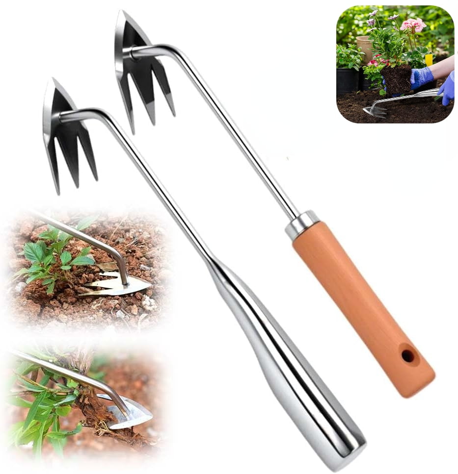 Manual Weed Puller Tool for Garden & Lawn – 3-Claw Heavy-Duty Manganese ...
